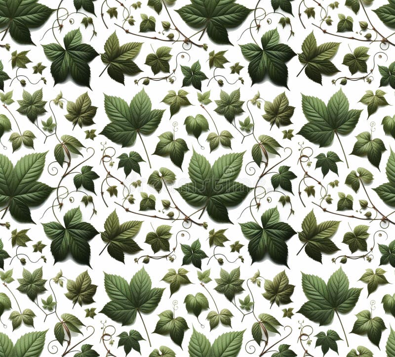Elegant Green Leaf and Vine Pattern: a Seamless Design for Nature ...
