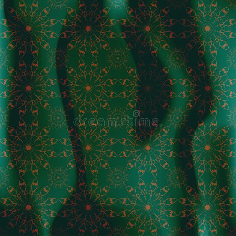 Elegant Green Mandala Pattern Design Stock Vector - Illustration of ...