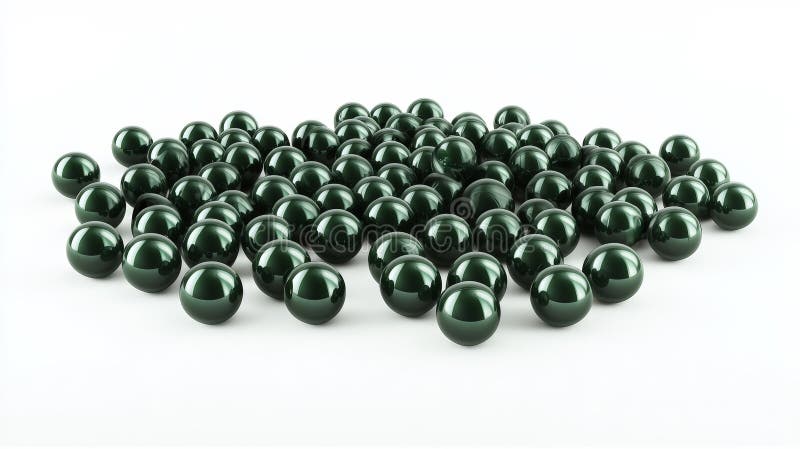 Elegant Green Pearls on White Background. Generative AI Stock ...