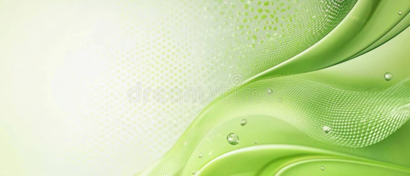 Elegant Green Wave Pattern with Water Droplets and Subtle Dot Texture ...