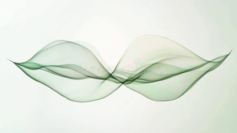 Elegant Green Wave Patterns Create a Soothing Visual Effect in Abstract ...