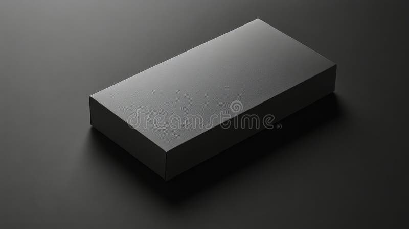 Elegant Grey Packaging Box Matte Black Background Showcasing Modern ...