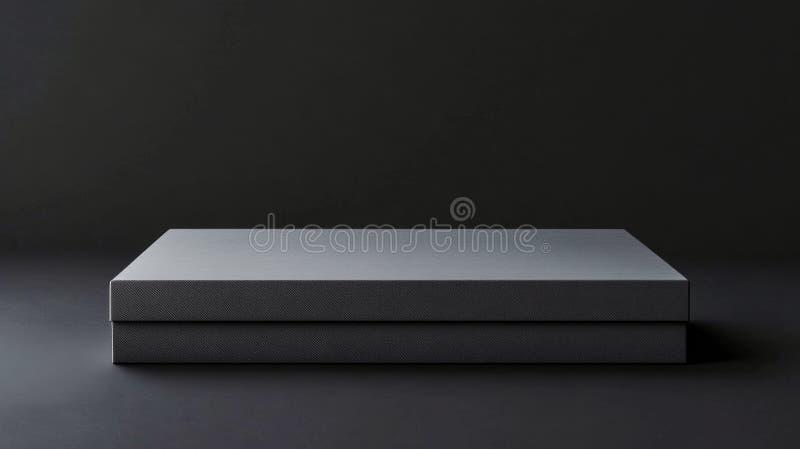 Elegant Grey Packaging Design with Subtle Texture on a Black Background ...