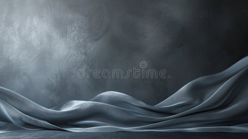 Elegant Grey Silk Fabric Draped Smoothly, Creating a Serene and ...