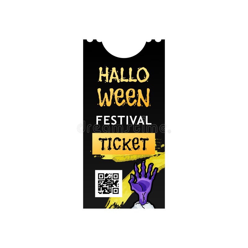 Elegant Halloween Ticket Template Graphic Design Stock Vector ...