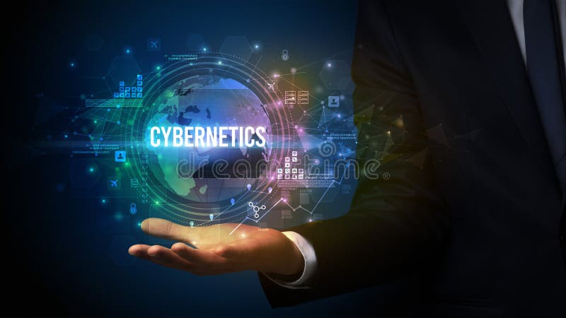 Elegant Hand Holding Technology-related Inscription Stock Illustration ...