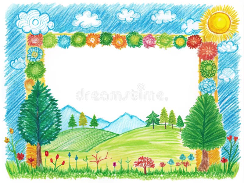 Elegant HandDrawn Scribble Frames Customizable Corner Designs for ...