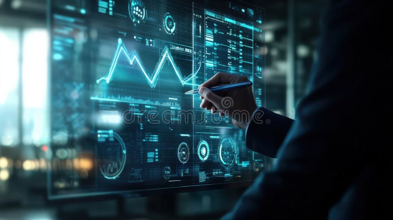 Elegant Hands Sketching Data Graphs on a Large Digital Display in ...