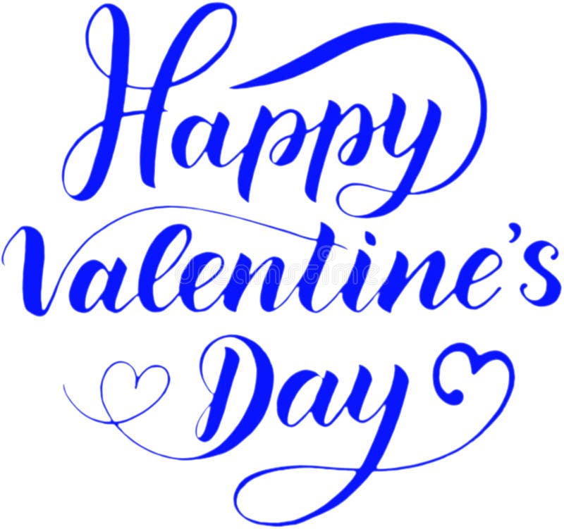 Elegant "Happy Valentine S Day" Text in Cursive. Stock Image ...