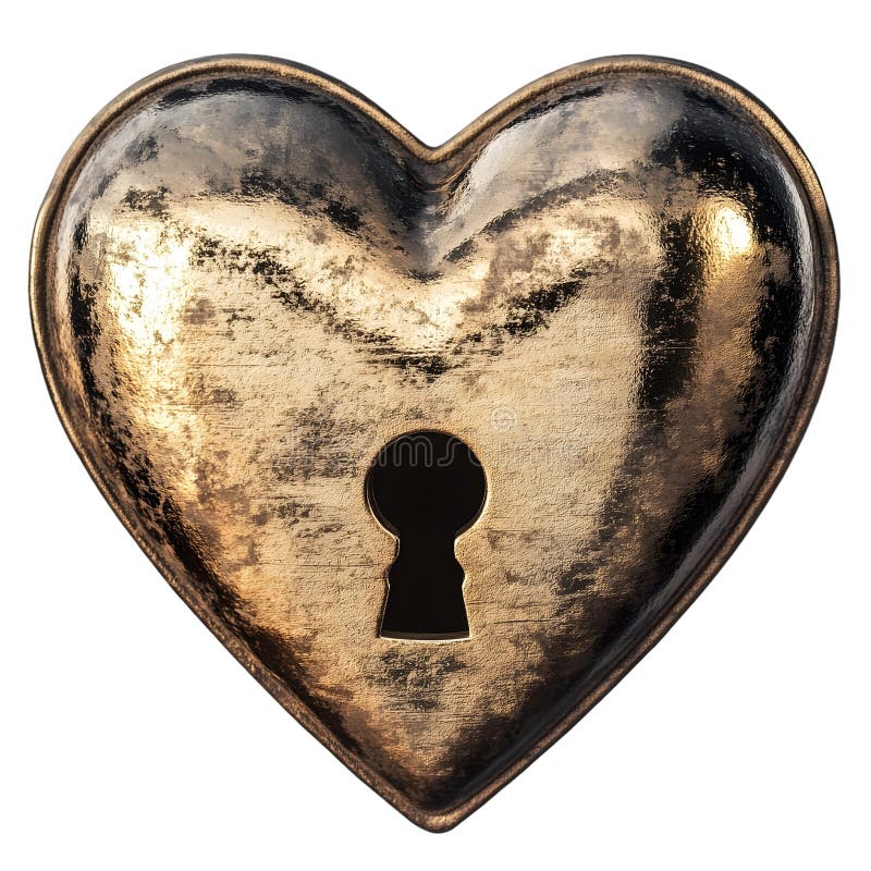 Elegant Heart-Shaped Lock with Keyhole Symbolizing Love and Security ...