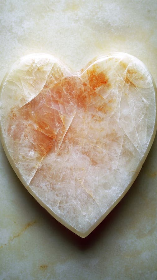 Elegant Heart Shaped Piece of Marble Showcasing Beautiful Veins and ...