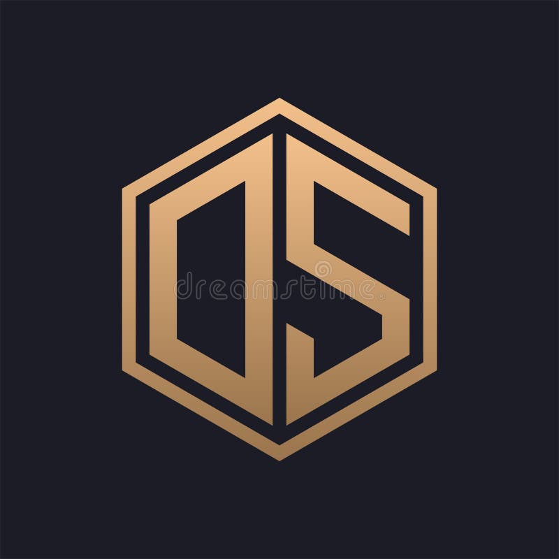 Elegant Hexagon Letter DS Logo Design. Initial Luxurious DS Logo ...
