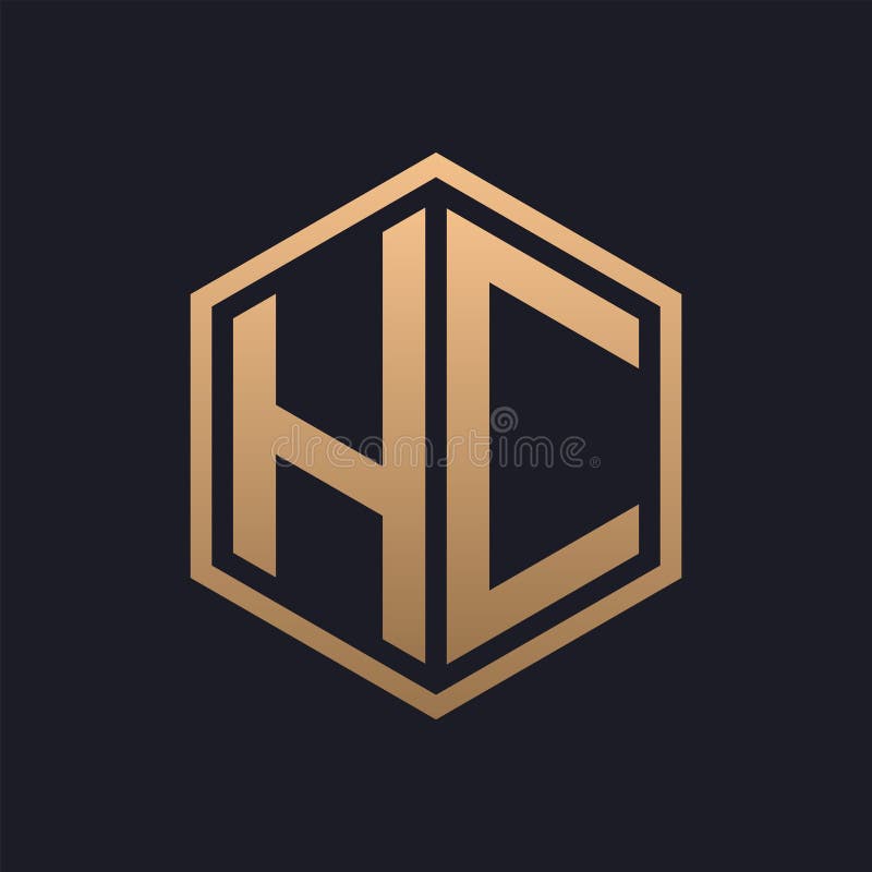 Elegant Hexagon Letter HC Logo Design. Initial Luxurious HC Logo ...