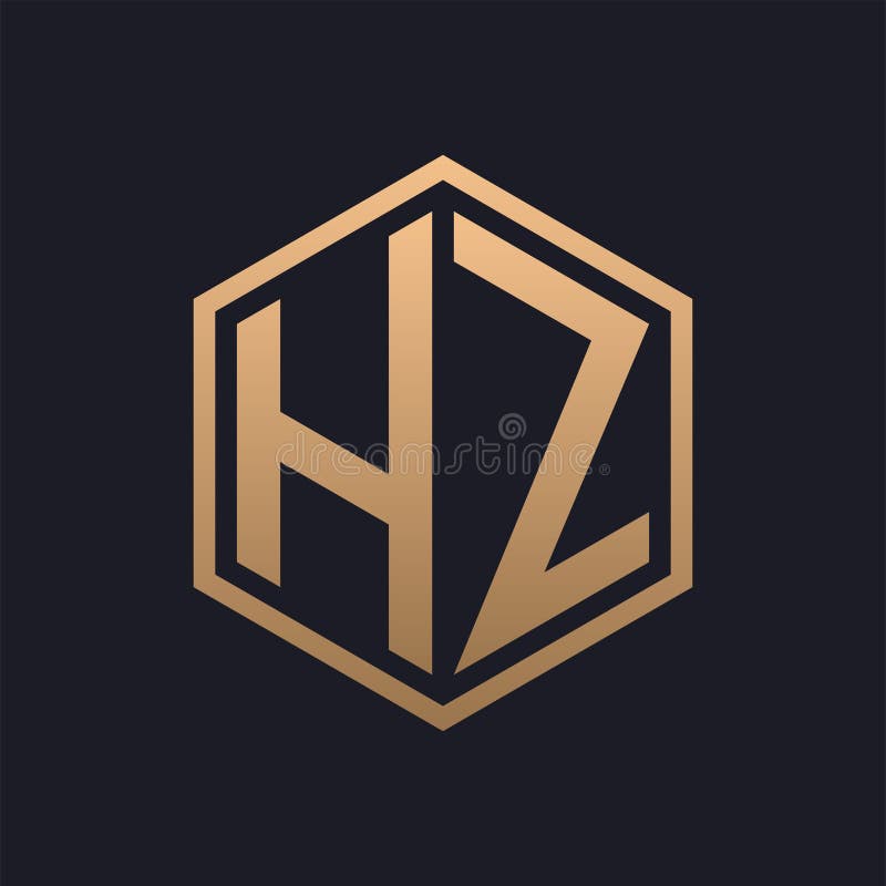 Elegant Hexagon Letter HZ Logo Design. Initial Luxurious HZ Logo ...