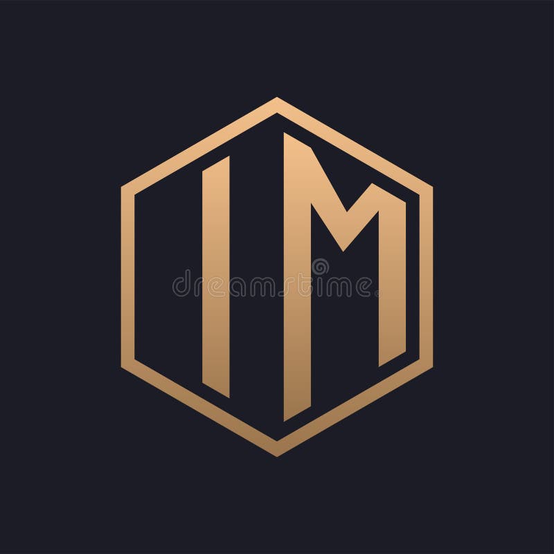 Elegant Hexagon Letter IM Logo Design. Initial Luxurious IM Logo ...