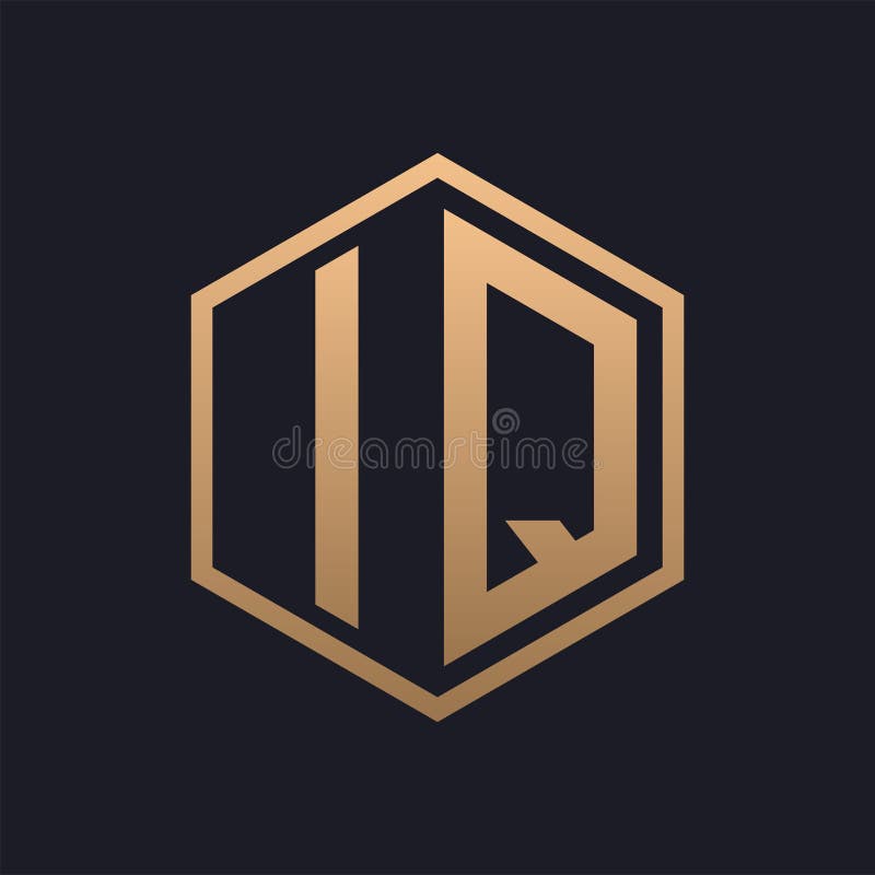 Elegant Hexagon Letter IQ Logo Design. Initial Luxurious IQ Logo ...