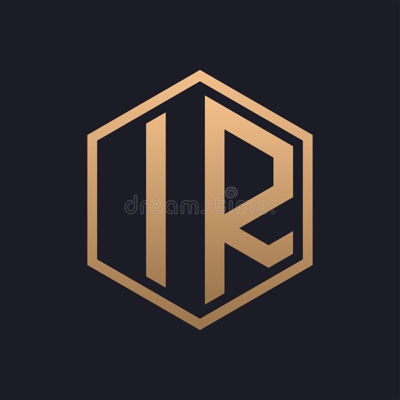 Elegant Hexagon Letter IR Logo Design. Initial Luxurious IR Logo ...
