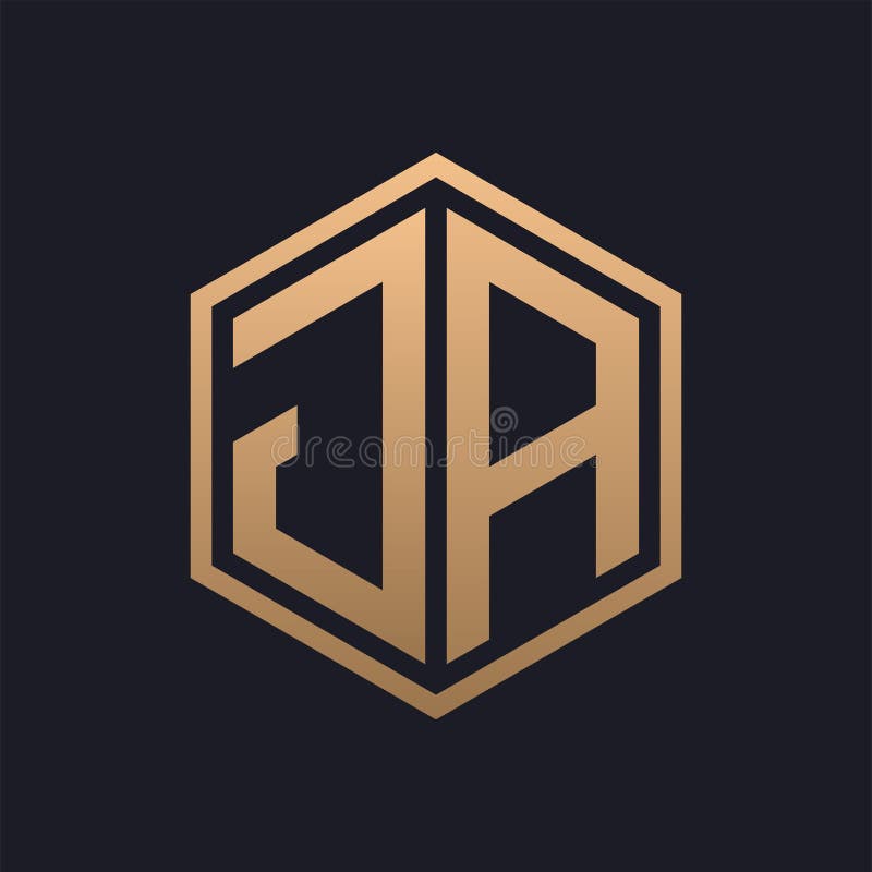 Elegant Hexagon Letter JA Logo Design. Initial Luxurious JA Logo ...