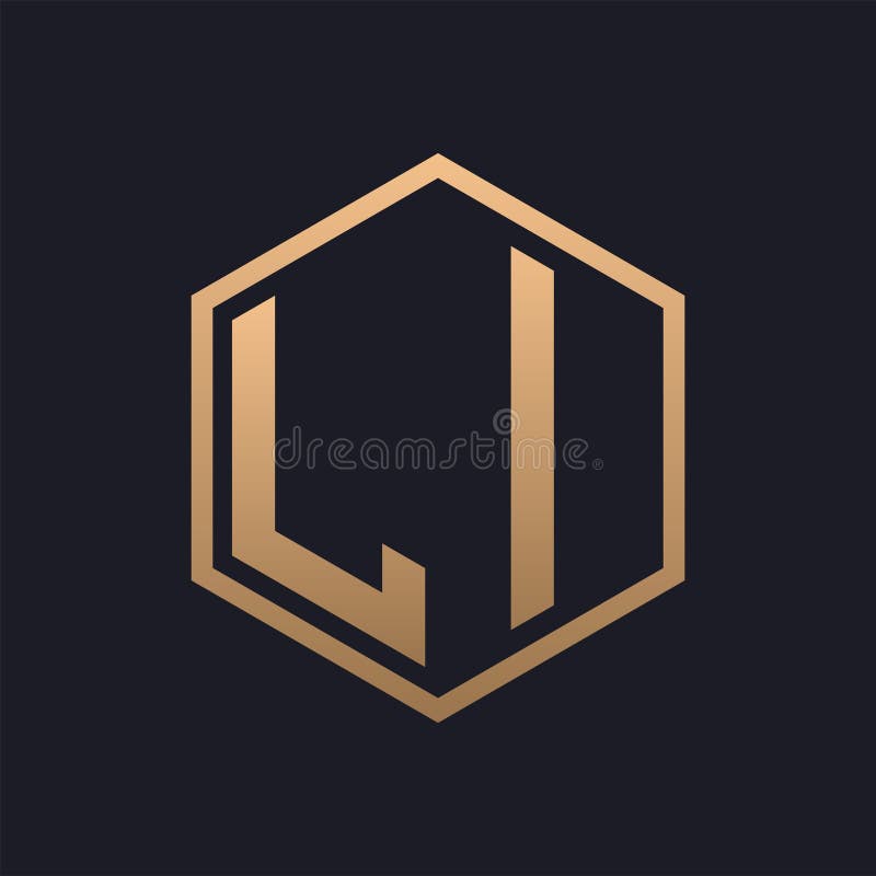 Elegant Hexagon Letter LI Logo Design. Initial Luxurious LI Logo ...