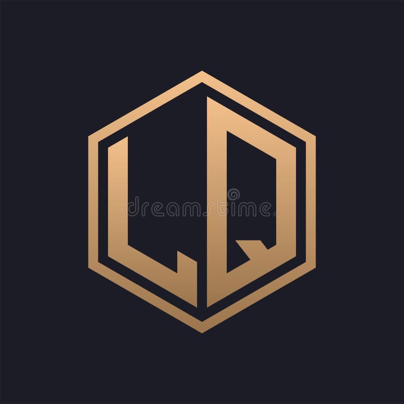 Elegant Hexagon Letter LQ Logo Design. Initial Luxurious LQ Logo ...