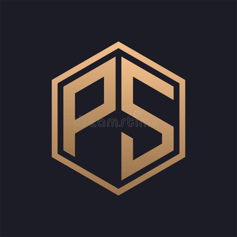 Elegant Hexagon Letter PS Logo Design. Initial Luxurious PS Logo ...