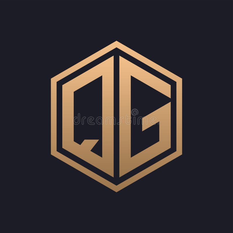 Elegant Hexagon Letter QG Logo Design. Initial Luxurious QG Logo ...