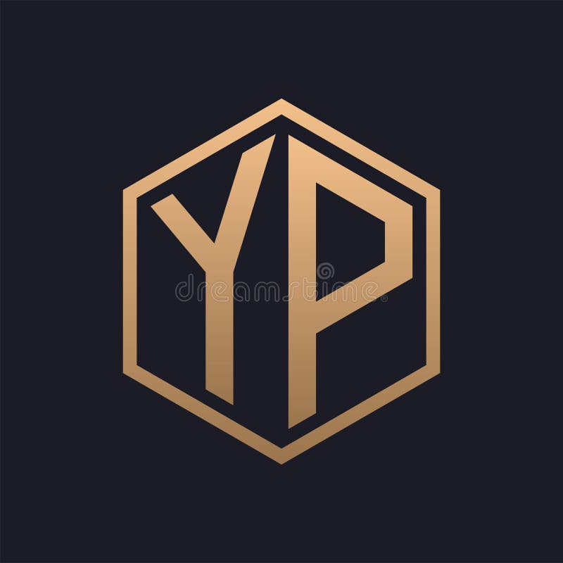 Elegant Hexagon Letter YP Logo Design. Initial Luxurious YP Logo ...