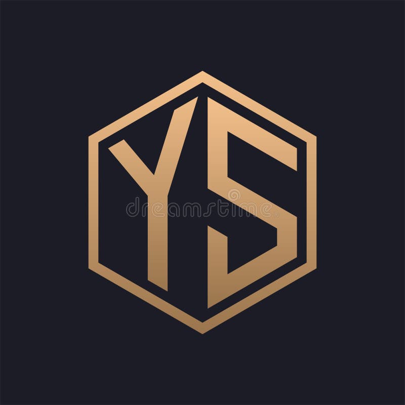 Elegant Hexagon Letter YS Logo Design. Initial Luxurious YS Logo ...