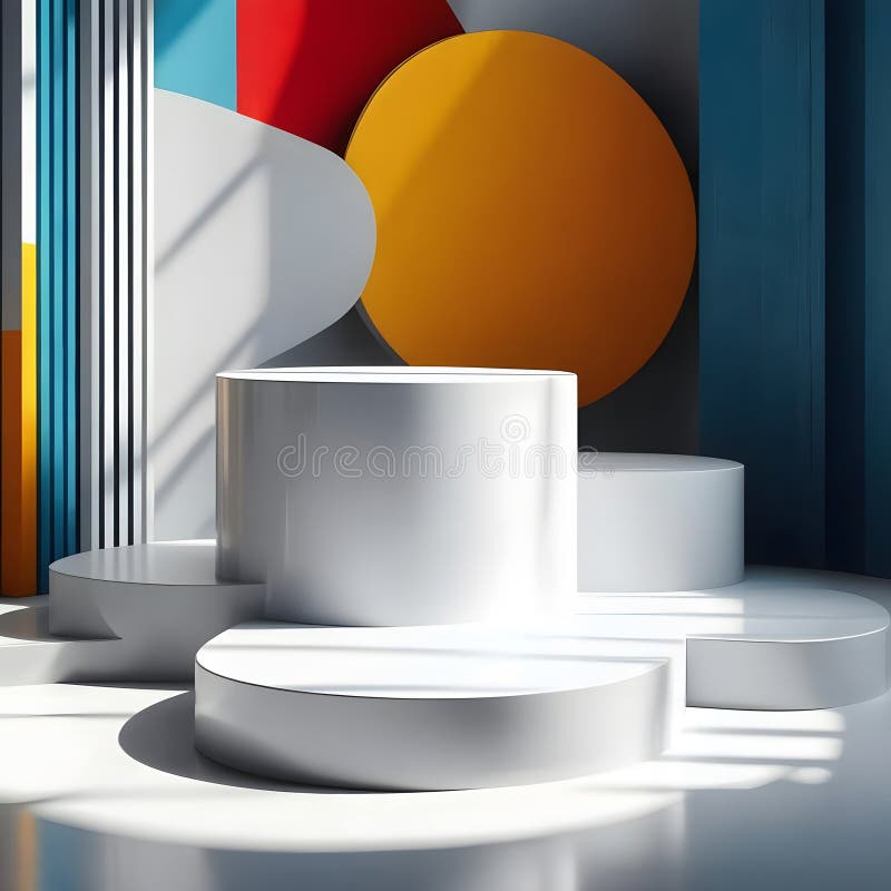 Elegant Hexagonal Metal Podium with Abstract Patterns Stock ...