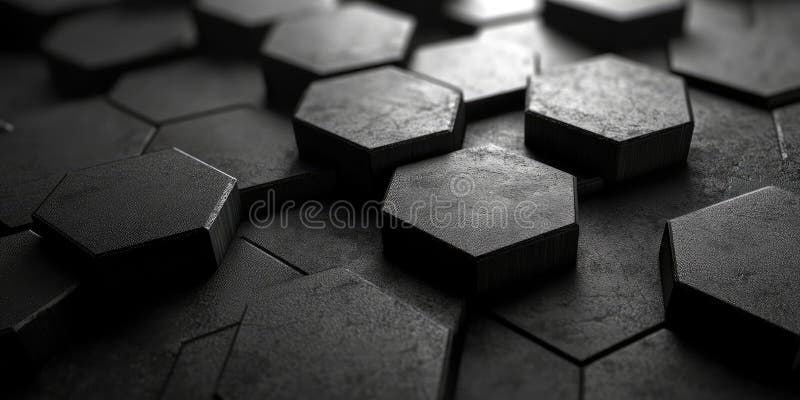 Elegant Hexagonal Pattern with Embossed Texture in a Monochrome Color ...