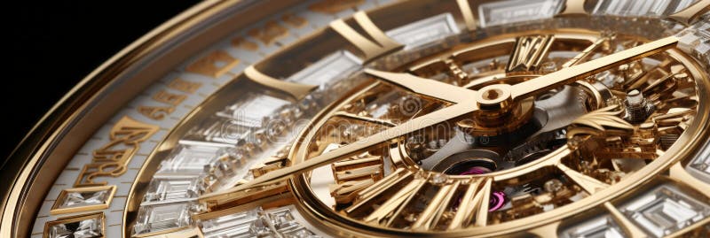 Elegant High-tech Diamond Watch with LED Interface Shines in Luxury ...