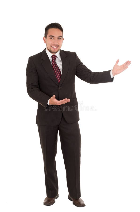 Young Cheerful Business Man Giving a Presentation Stock Photo - Image ...