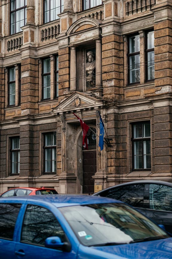 An Elegant Historic Building with Classical Architecture, Featuring ...