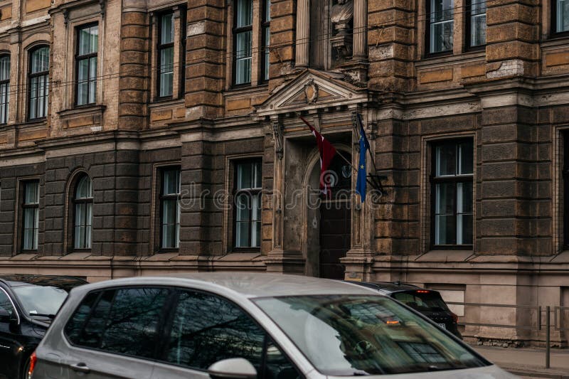 An Elegant Historic Building with Classical Architecture, Featuring ...