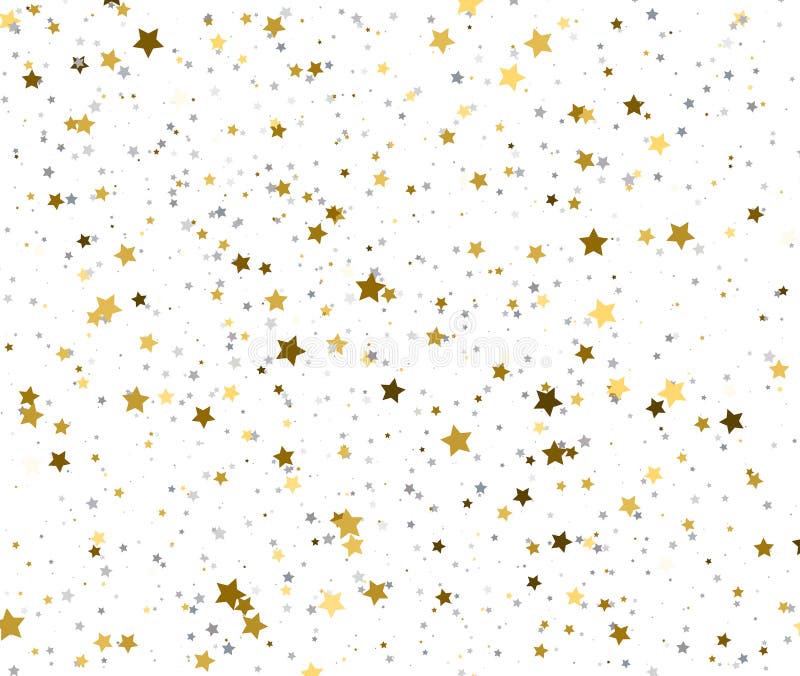 Elegant Holiday Background with Floating Star Confetti. Stock ...