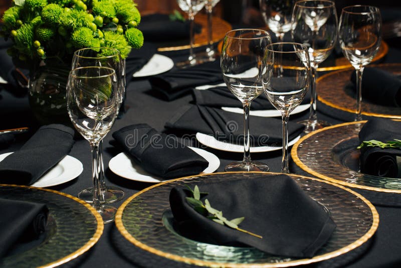 Elegant Holiday Table, Catering, Creative Approach To the Event Stock ...