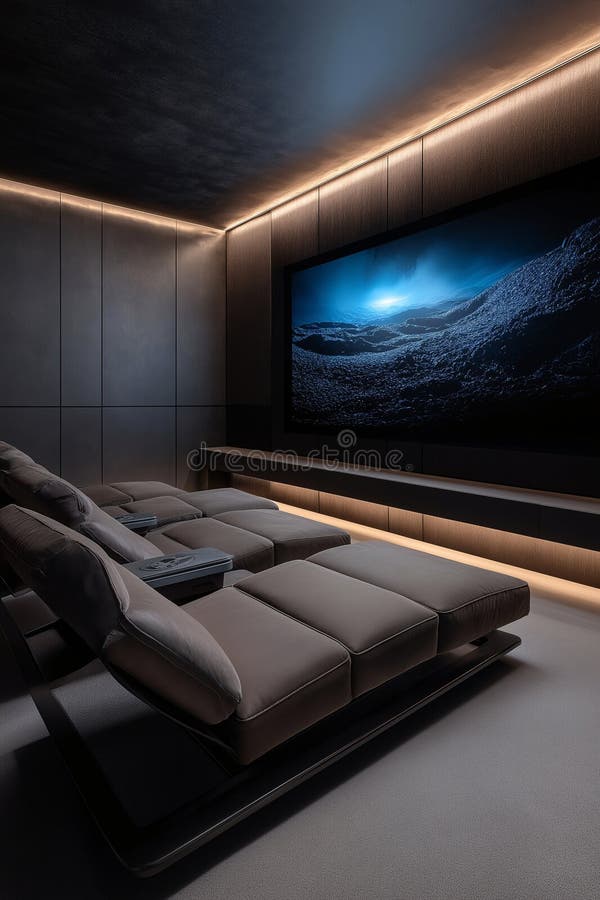 Elegant Home Cinema: Luxury Seating and Immersive Visual Experience ...