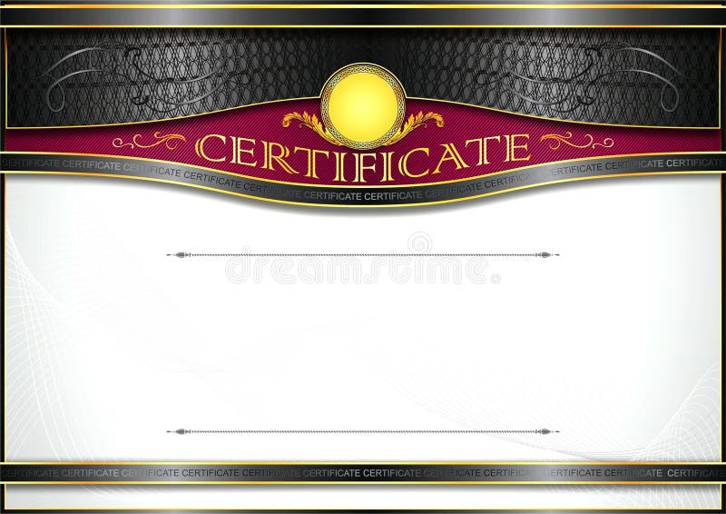 An Elegant Horizontal Blank Form for Creating Certificates. with Black ... An Elegant Horizontal Blank Form for Creating Certificates. with Black ...