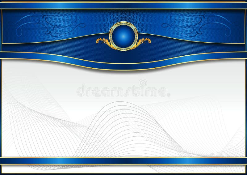 An Elegant Horizontal Blank Form for Creating Certificates, Diplomas or ...