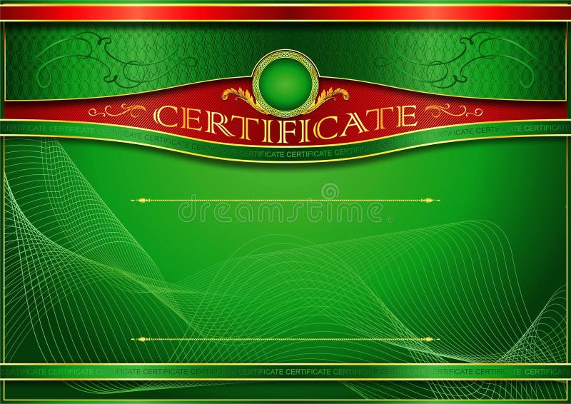 An Elegant Horizontal Blank Form for Creating Certificates. in Green ... An Elegant Horizontal Blank Form for Creating Certificates. in Green ...