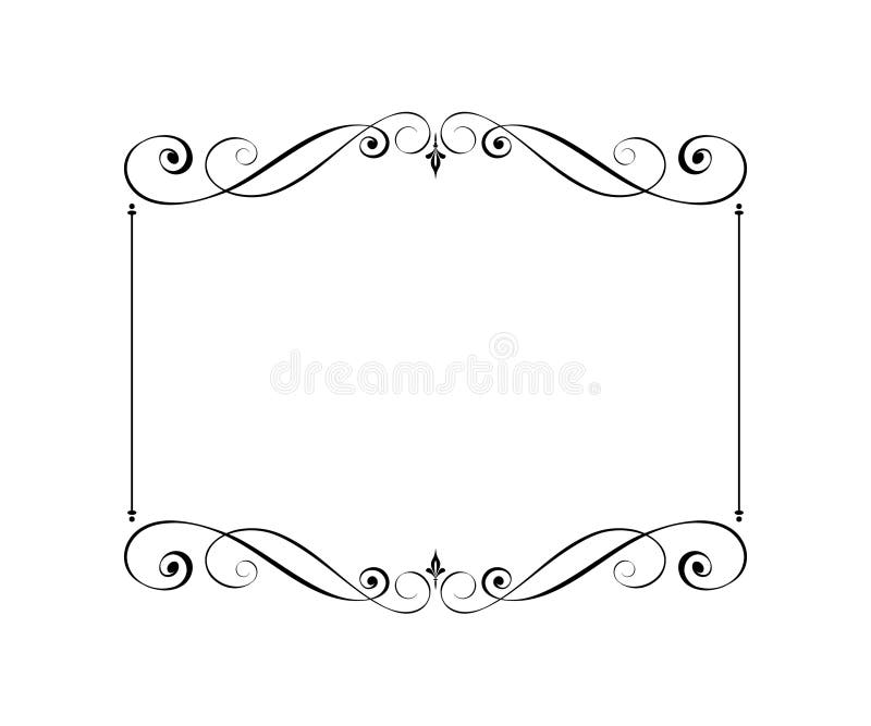Elegant Horizontal Vector Frame for Your Projects.Vector Illustration ...