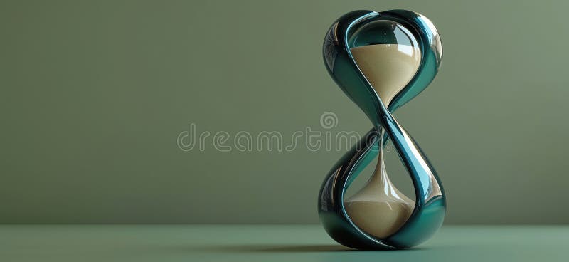 Elegant Hourglass Design Symbolizing Time and Infinity with Smooth ...