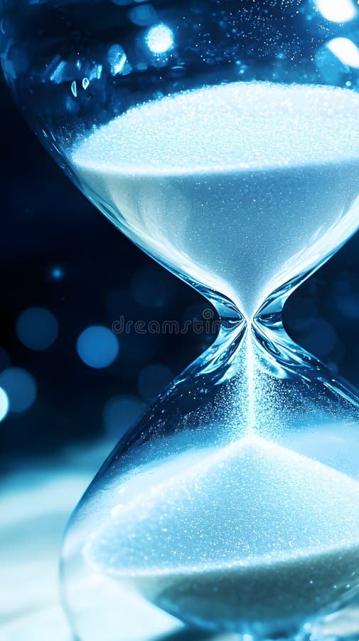 Elegant Hourglass with Shimmering Sand Flow. Stock Illustration ...