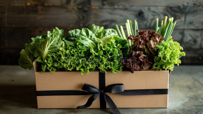 Elegant Hydroponic Vegetables Gift Box Emphasizing Sustainability and ...