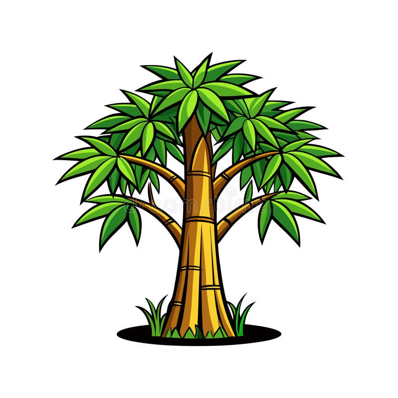 Elegant Bamboo Tree Illustration Design Stock Illustration ...