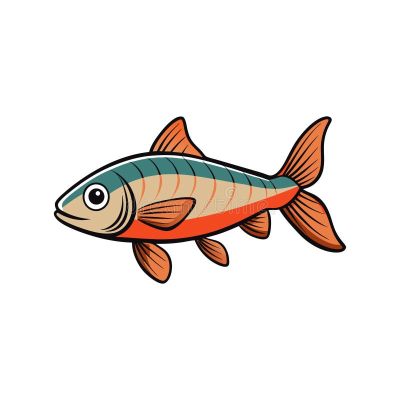 Elegant Illustration of Giant Danio in Colorful Environment Stock Photo ...