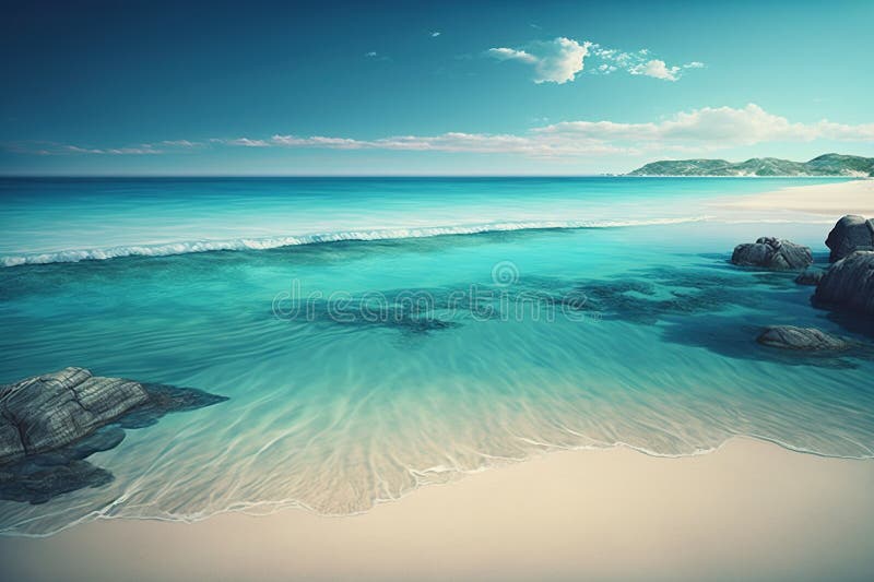 Elegant Image of Blue Water and Beach, this Visual is Fitting for Your ...