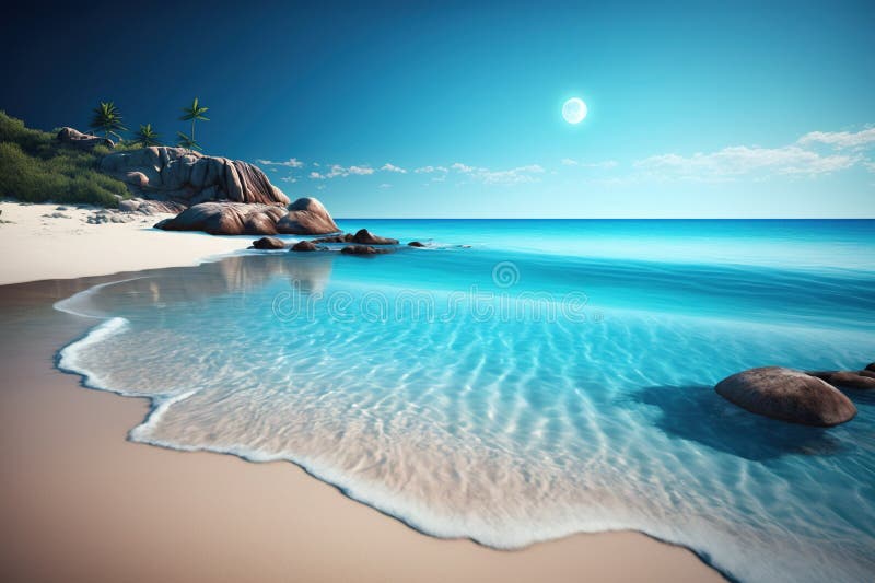 Elegant Image of Blue Water and Beach, this Visual is Fitting for Your ...