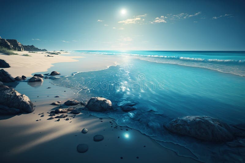 Elegant Image of Blue Water and Beach, this Visual is Fitting for Your ...