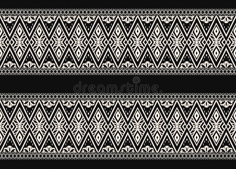 Sophisticated Black and White Aztec-Inspired Pattern Stock Illustration ...